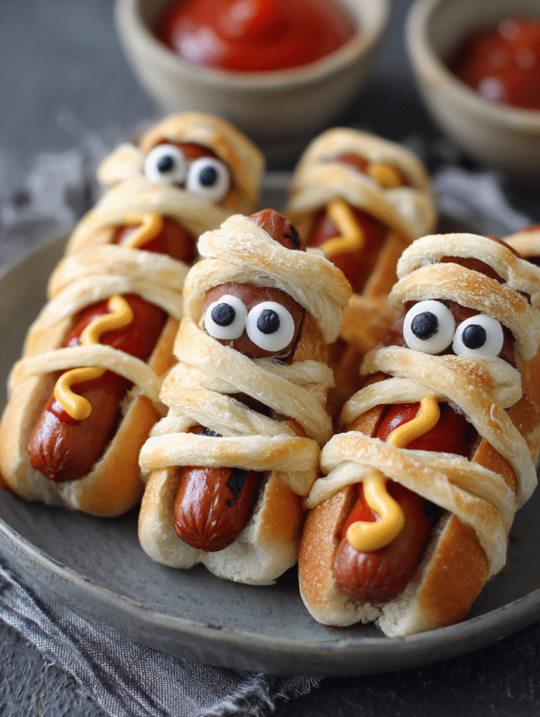 Cute & Creepy Halloween Mummy Hot Dogs Recipe