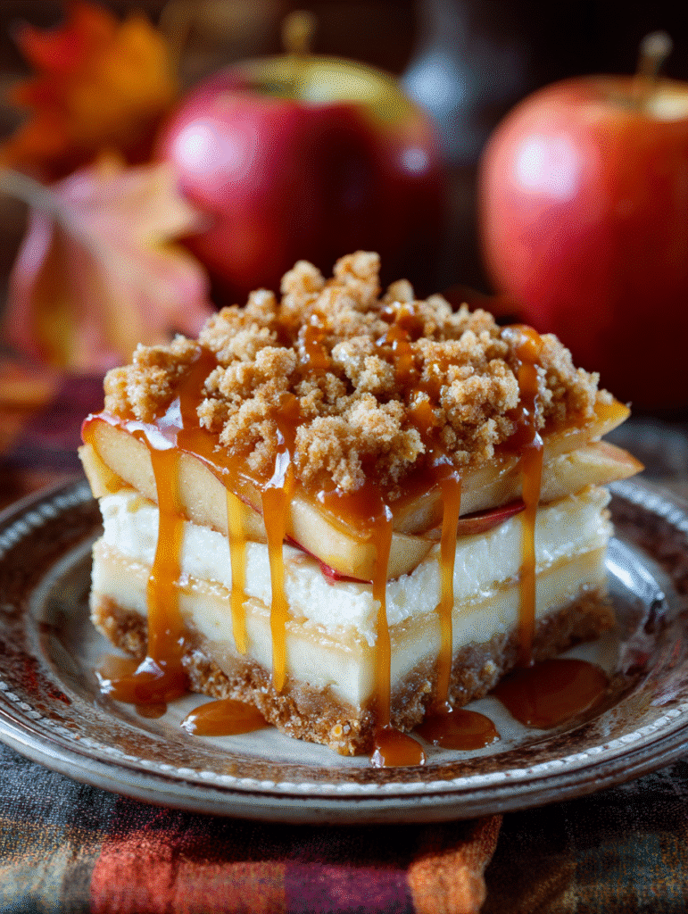 Caramel Apple Cheesecake Bars Recipe – Easy Fall & Thanksgiving Dessert
