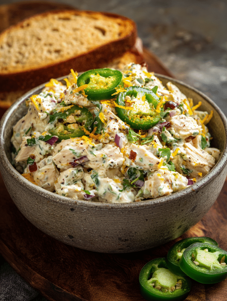 Jalapeño Popper Chicken Salad – Creamy, Spicy & Easy Bowl Recipe for ...