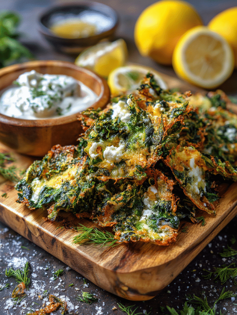 Mediterranean Spinach and Feta Cheese Crisps – Irresistibly Crunchy Snack