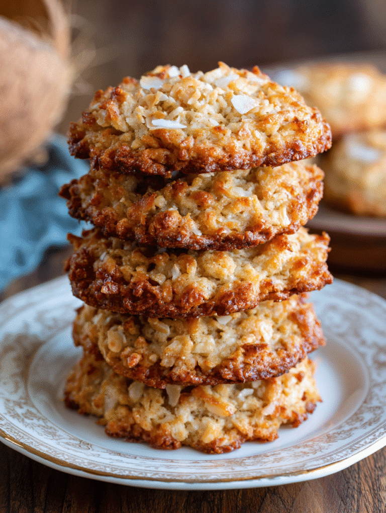 Oatmeal Coconut Cookies – Easy, Chewy, and Crispy Homemade Delight
