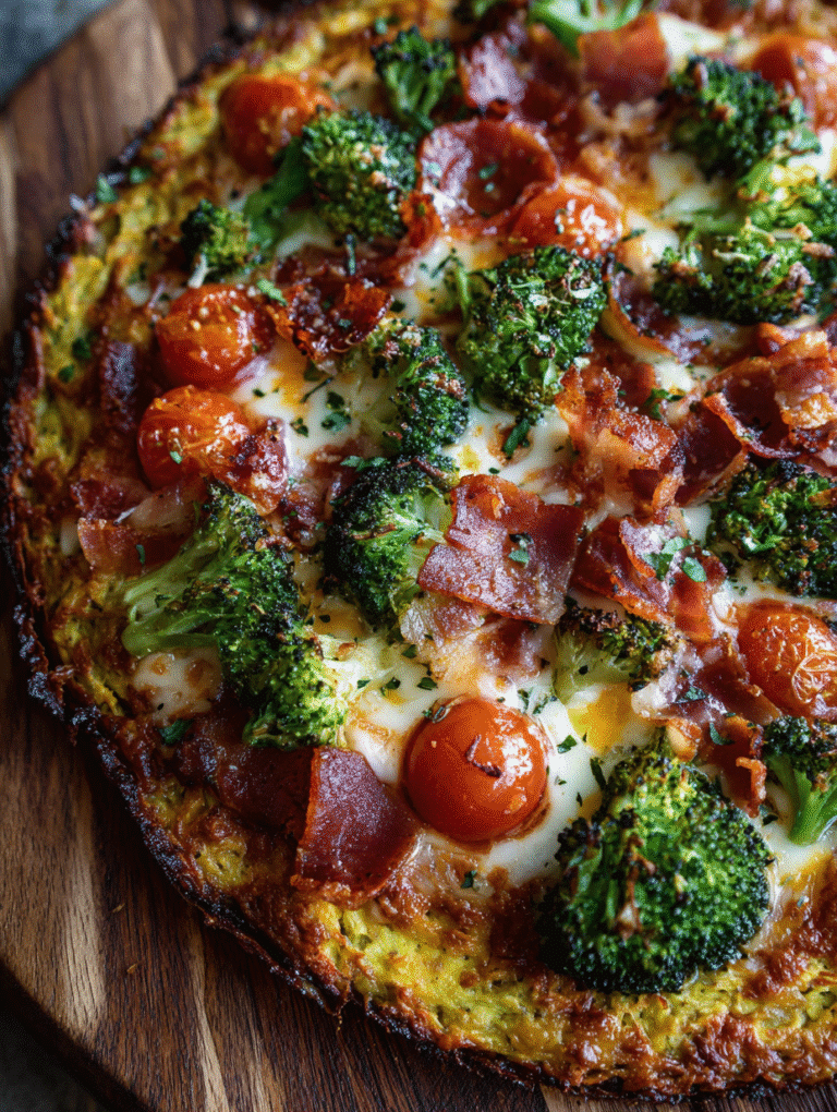 Broccoli Crust Pizza Recipe – Low‑Carb, Keto & Homemade Pizza Night