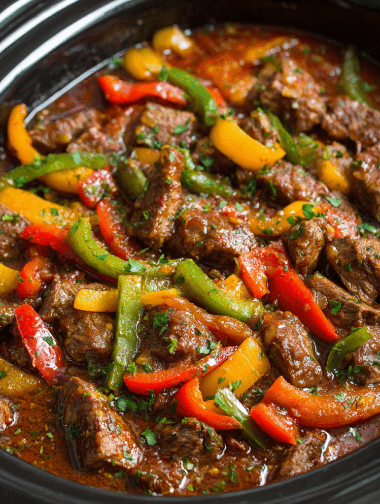 Crockpot Beef & Peppers: Rich, Tender, and Cozy Comfort Food