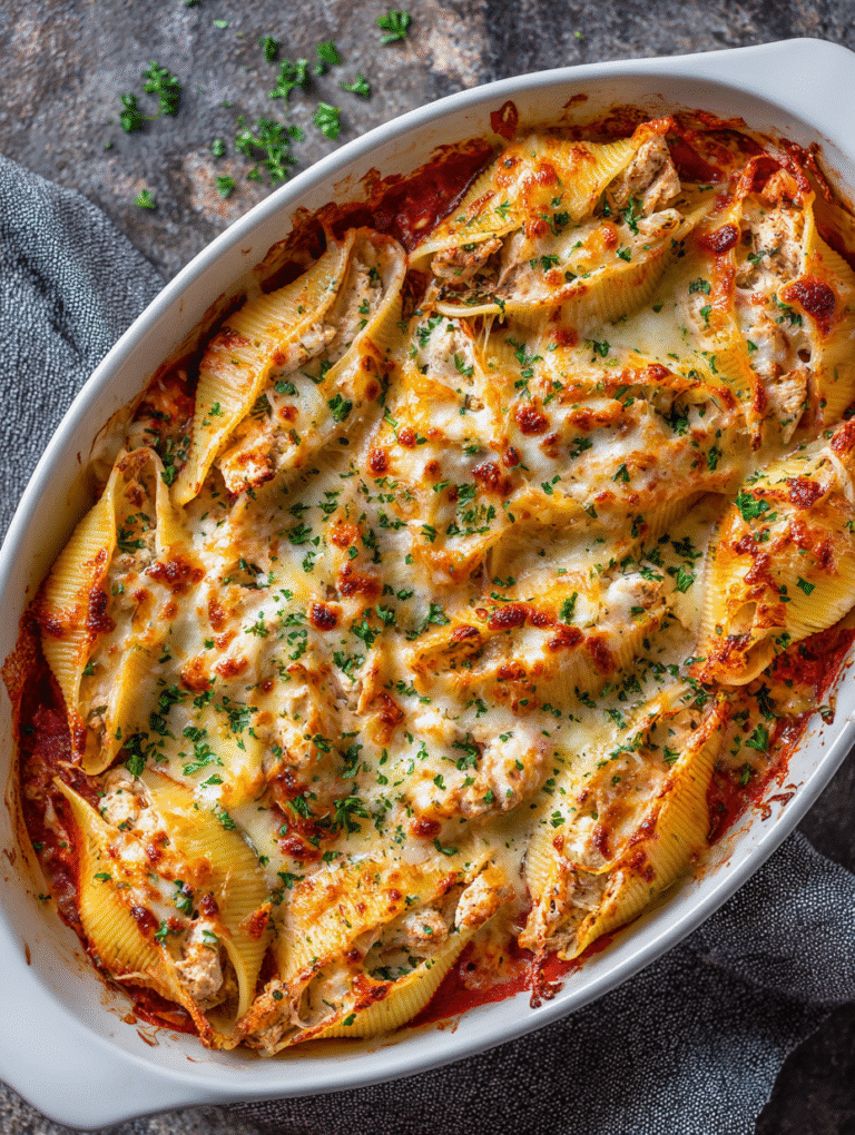 Stuffed Shells with Chicken and Garlic Butter — Easy & Cozy Chicken ...