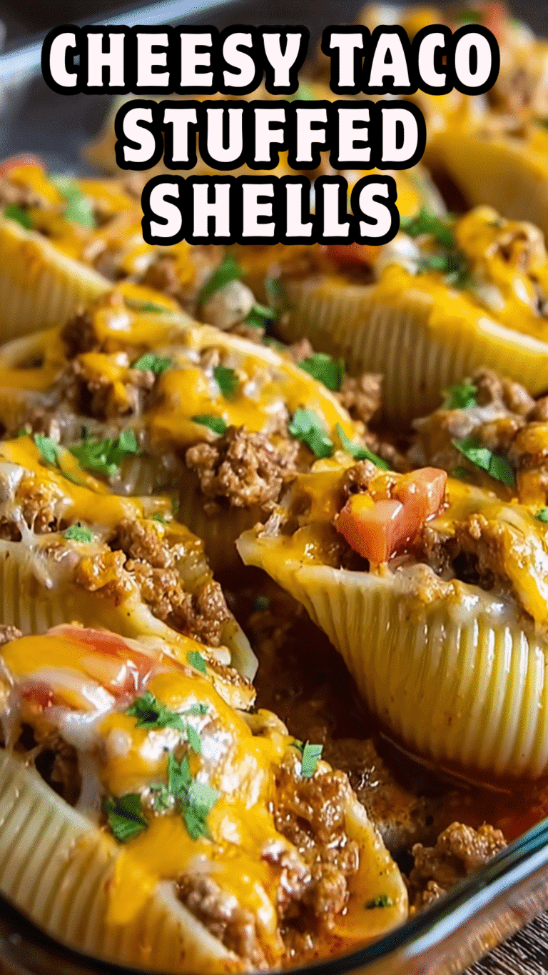 Cheesy Taco Stuffed Shells Recipe — Easy Comfort Taco Pasta Dinner