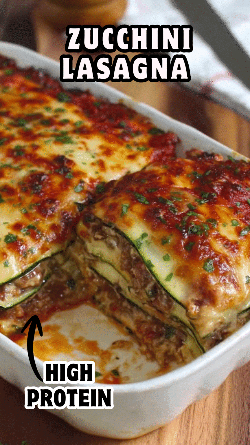 High Protein Zucchini Lasagna Recipe | Healthy, High‑Protein & Easy