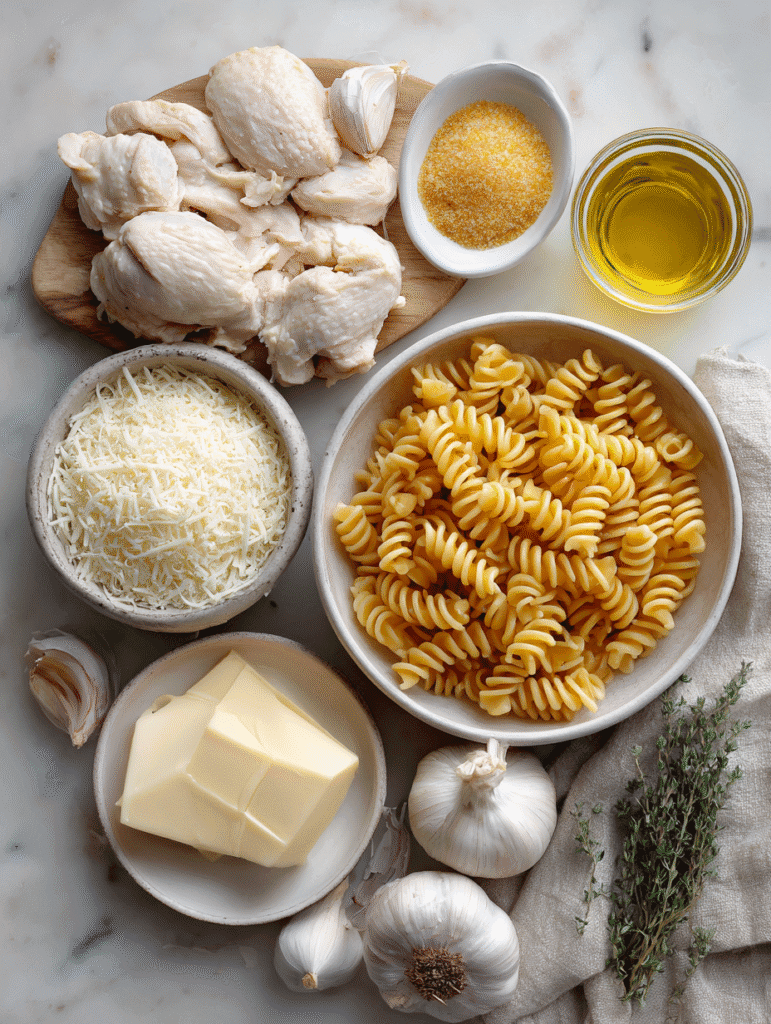 Velveeta Chicken Rotini in Creamy Garlic Parmesan Alfredo