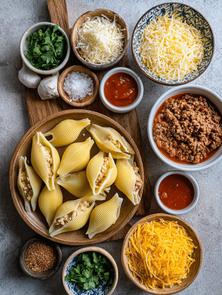 Cheesy Taco Stuffed Shells Recipe — Easy Comfort Taco Pasta Dinner