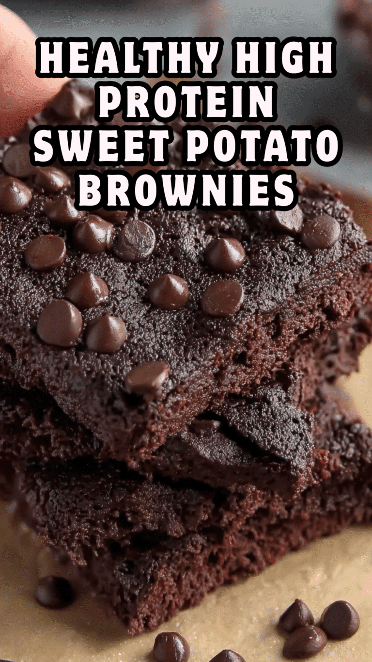 Healthy High Protein Sweet Potato Brownies (Low Carb + Easy)